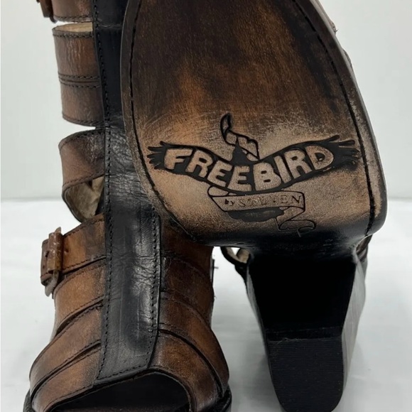 Freebird by Steven | Shoes | New Freebird By Steven Fbbreez Brown Multi Straps Sandals | Poshmark